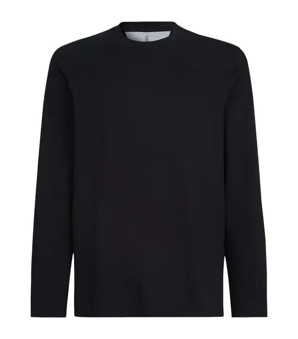 Brunello Cucinelli Cotton Long-sleeve T-shirt - Black
