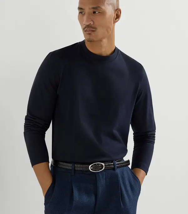 Brunello Cucinelli Cotton Long-sleeve T-shirt - Blue