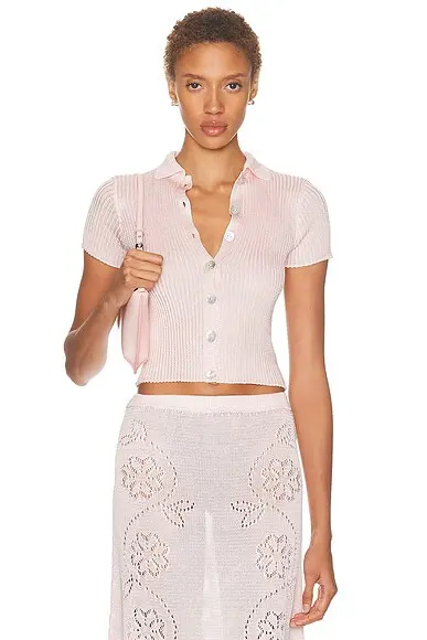 Calle Del Mar Short Sleeve Cardigan - Primrose