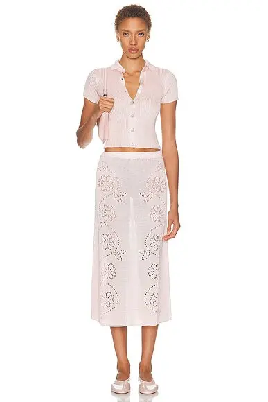 Calle Del Mar Short Sleeve Cardigan - Primrose