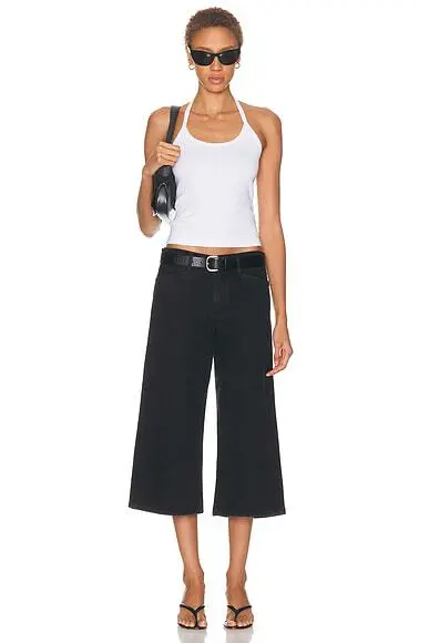 Enza Costa Cotton Rib Halter Top - White