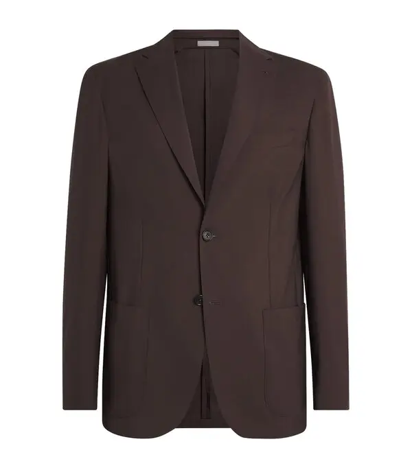 Corneliani Virgin Wool-silk Unlined Whisper Blazer
