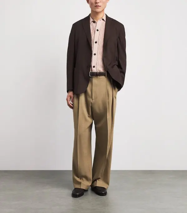 Corneliani Virgin Wool-silk Unlined Whisper Blazer