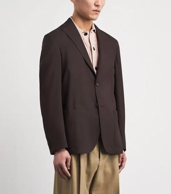 Corneliani Virgin Wool-silk Unlined Whisper Blazer
