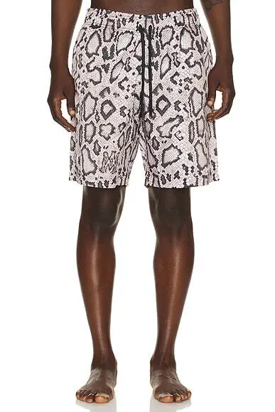 Amiri Snake Print Swim Trunks - Sand