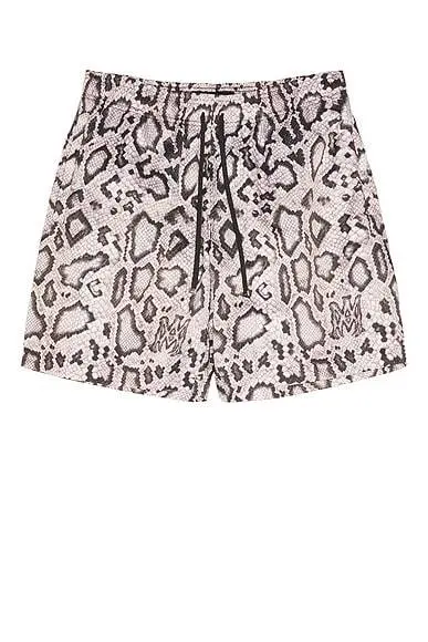 Amiri Snake Print Swim Trunks