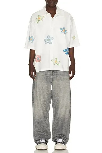 NAHMIAS Super Bloom Cropped Short Sleeve Shirt