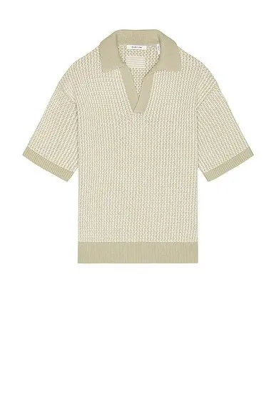 Helmut Lang Bicolor Polo - Putty Multi
