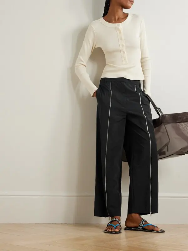 Tibi Zip-detailed Straight-leg Pants