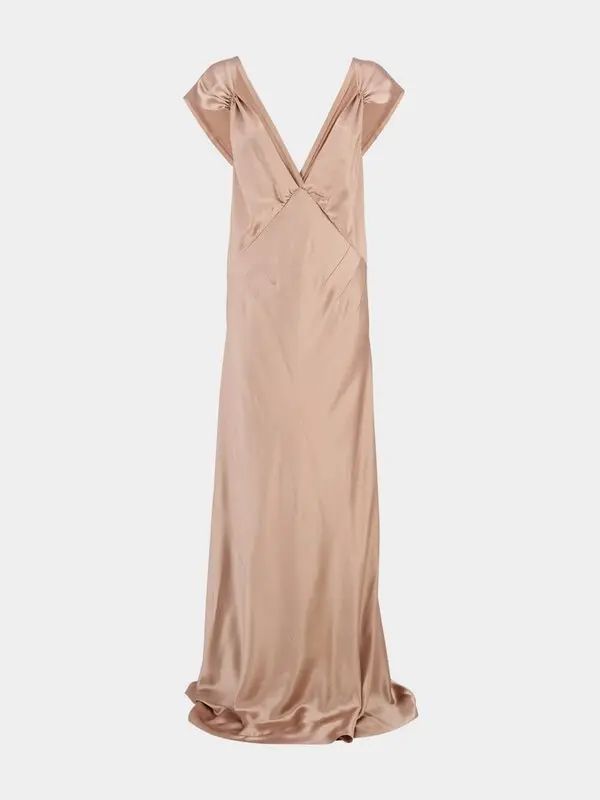 Saint Laurent Silk Satin Slip Gown - Pink