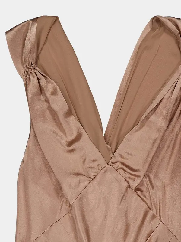 Saint Laurent Silk Satin Slip Gown