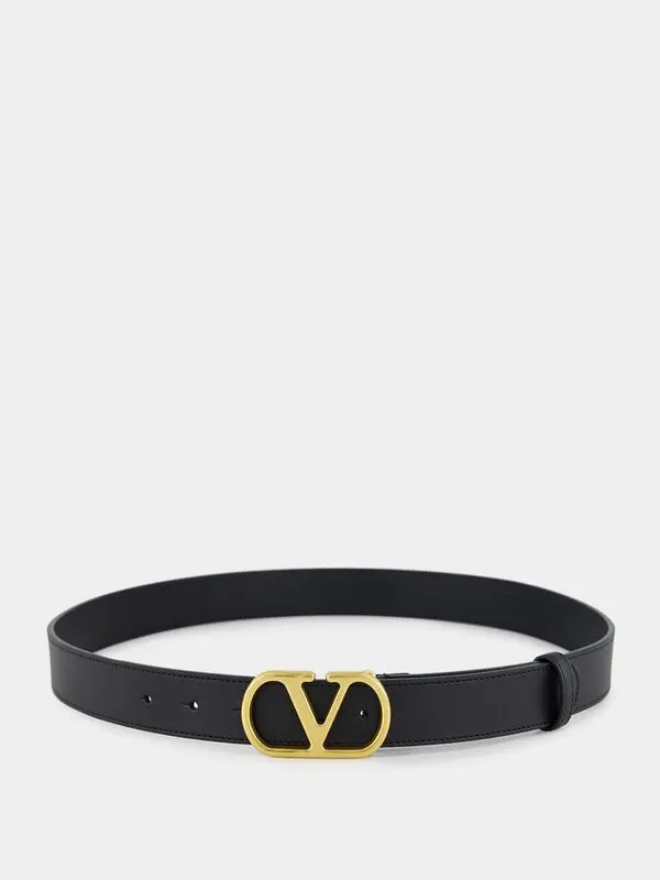 Valentino Garavani Vlogo Signature Belt - Black