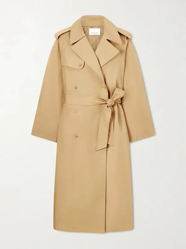 THE FRANKIE SHOP Riva Cotton-blend Trench Coat - Brown