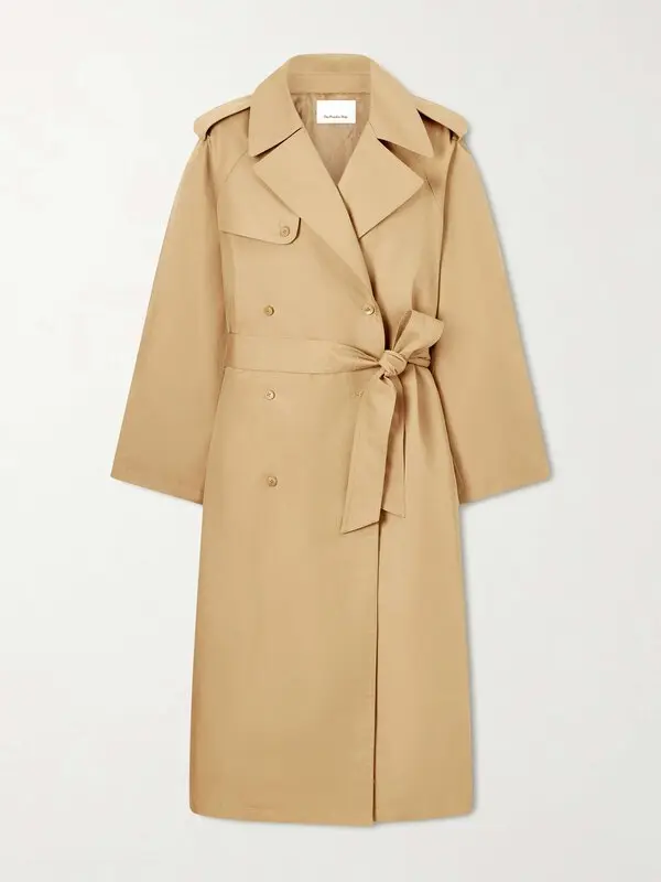 THE FRANKIE SHOP Riva Cotton-blend Trench Coat - Camel