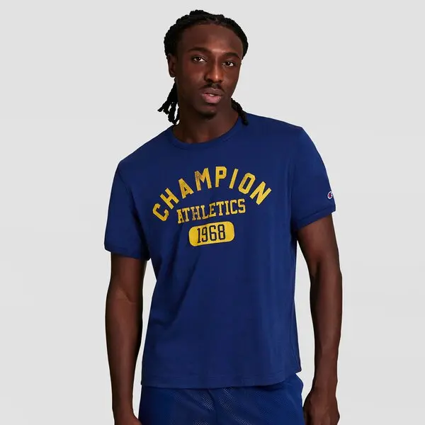 Champion Gridiron Reversible T-shirt, C Logo - Blue Depth