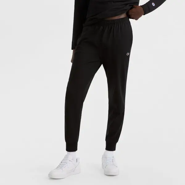 Champion Lightweight Lounge Joggers, C Logo - Black