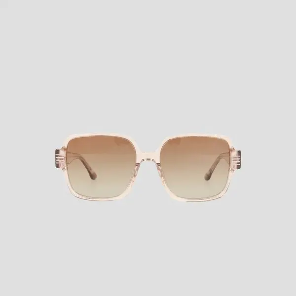 Champion Polarized Square Frame Sunglasses - Trans Blush