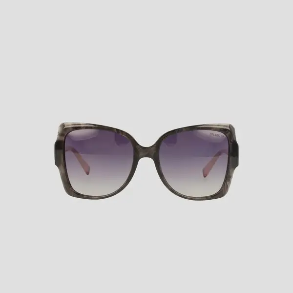 Champion Polarized Oversized Butterfly Sunglasses - Black Feathered