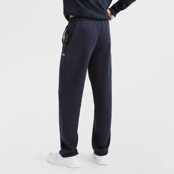 Champion Powerblend Sweatpants, Open Hem, C Logo - Deep Navy