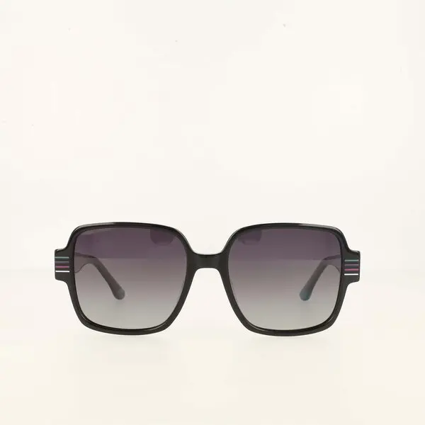 Champion Polarized Square Frame Sunglasses - Black