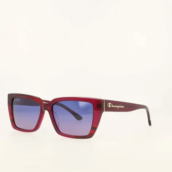 Champion Polarized Rectangle Sunglasses - Trans Fuchsia