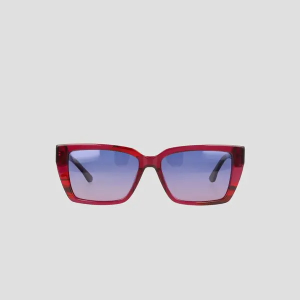 Champion Polarized Rectangle Sunglasses - Trans Fuchsia