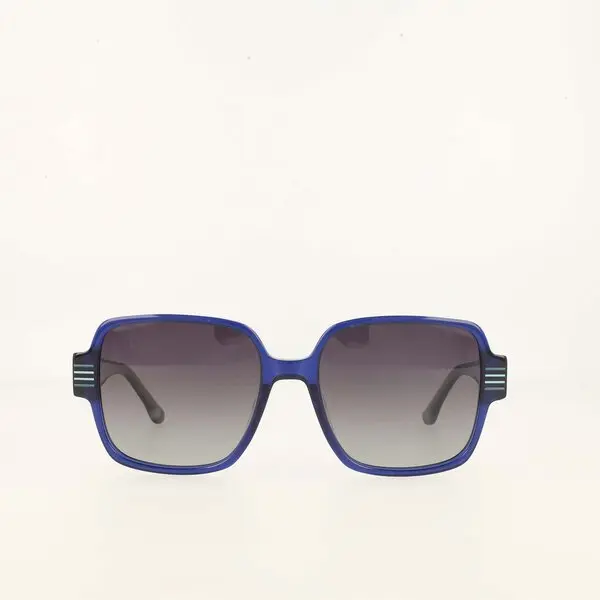 Champion Polarized Square Frame Sunglasses - Sapphire Blue
