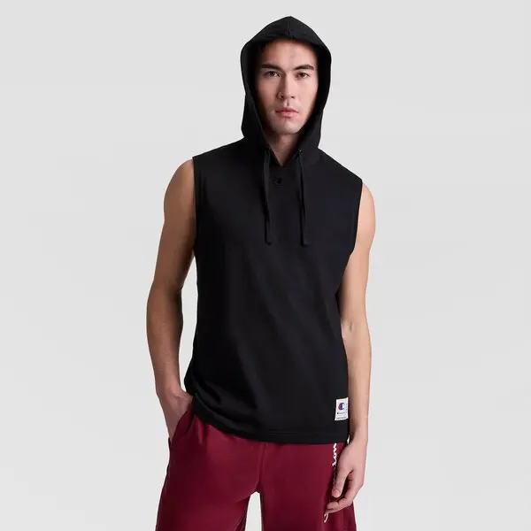 Champion Sleeveless Hoodie With Embroidered Logo