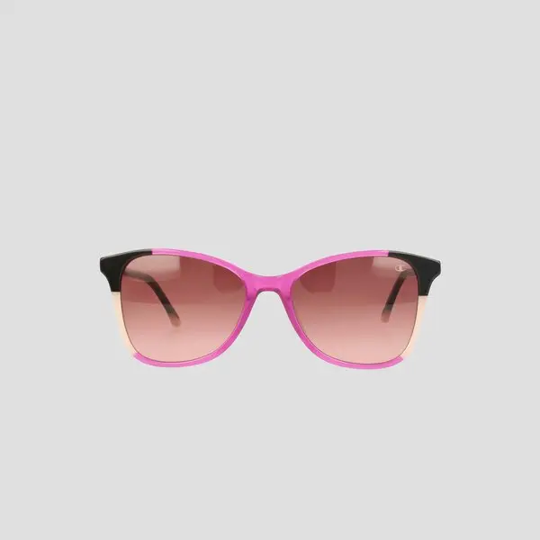 Champion Polarized Cat Eye Square Sunglasses - Trans Fuchsia