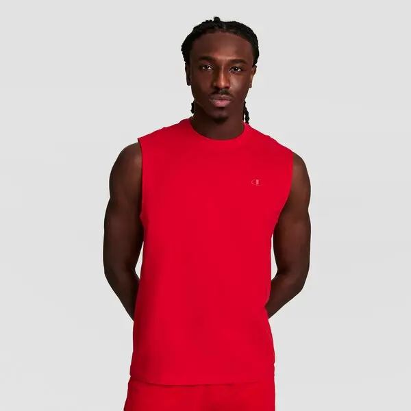 Champion Muscle Tank, C Logo - Tango Red