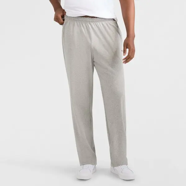 Champion Lightweight Lounge Pants, Open Hem, C Logo Big & Tall - New Manhattan Mist Heather