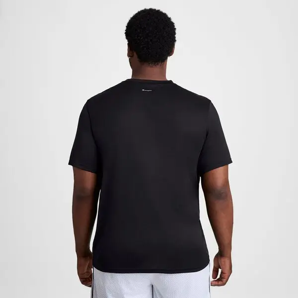 Champion Sport T-shirt, Reflective C Logo Big & Tall - Black