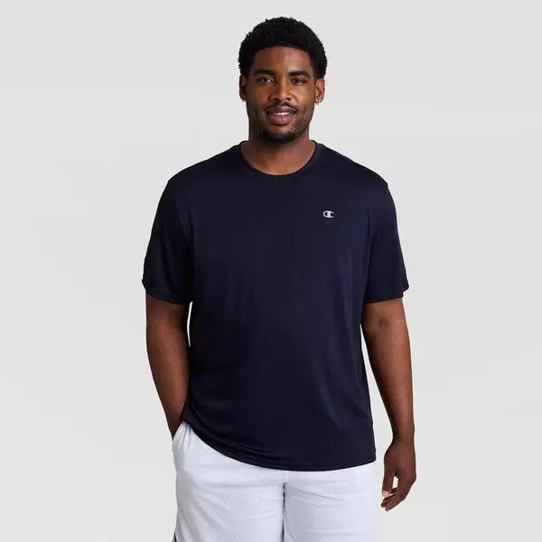 Champion Sport T-shirt, Reflective C Logo Big & Tall - Deep Navy