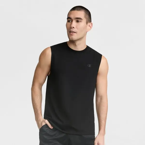 Champion Muscle Tank, C Logo - Black