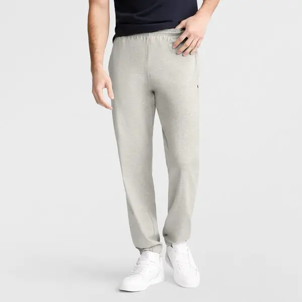 Champion Lightweight Lounge Pants, Cinched Hem, C Logo - New Manhattan Mist Heather