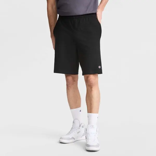 Champion Lightweight Lounge C Patch Logo Shorts - Black