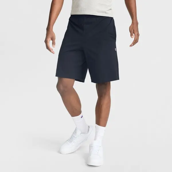 Champion 9" Lounge Shorts With C Patch Logo - Navy
