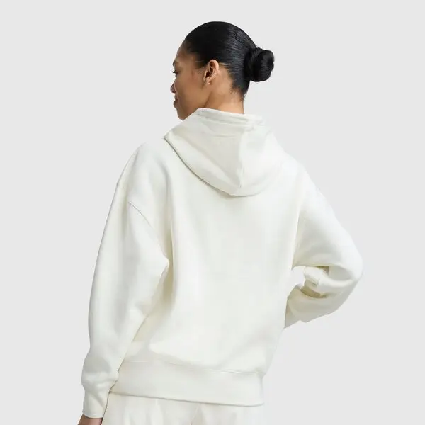 Champion Tonal Script Powerblend Hoodie - Unbleached Cotton