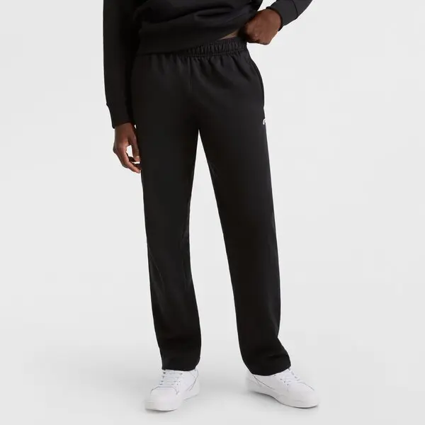 Champion Powerblend Sweatpants, Open Hem, C Logo - Black