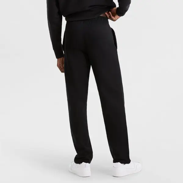 Champion Powerblend Sweatpants, Open Hem, C Logo - Black