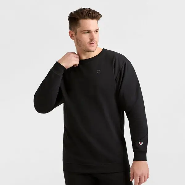 Champion Powerblend Crewneck Sweatshirt With C Logo - Black