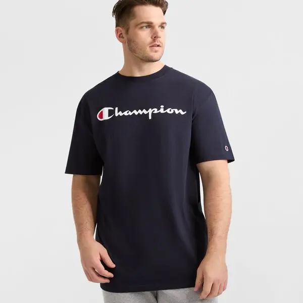 Champion Classic Graphic T-shirt, Script Logo Big & Tall - Deep Navy