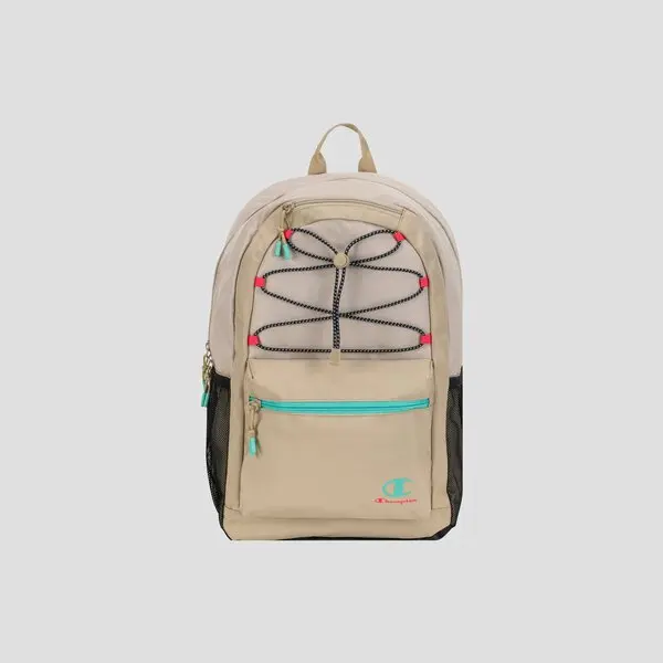 Champion Youth Bungee Backpack - Tan Combo