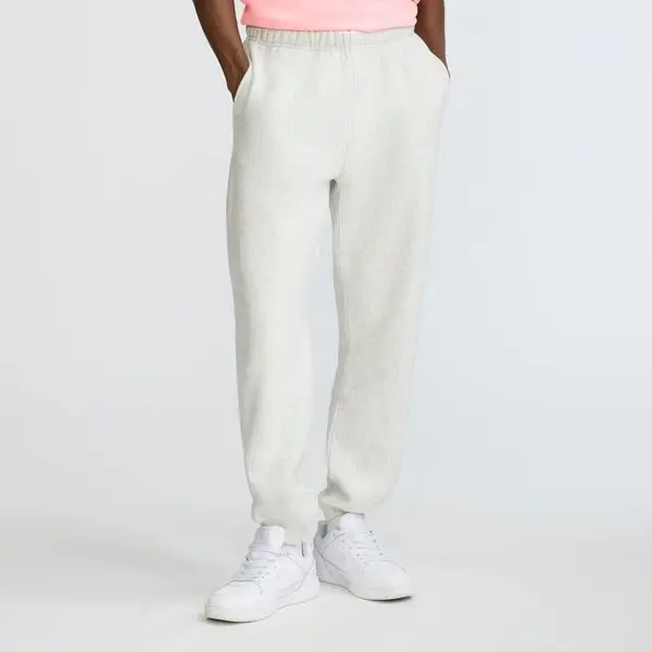 Champion Reverse Weave Small Logo Cinched Sweatpant - Platinum Silver Heather