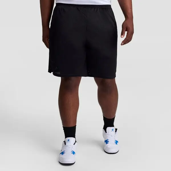 Champion 9 Classic Mesh C Logo Big & Tall Shorts - Black (hbi)