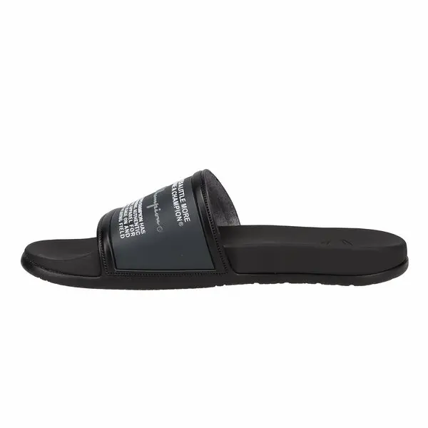 Champion Ipo Squish Slide - Black/concrete/scarlet