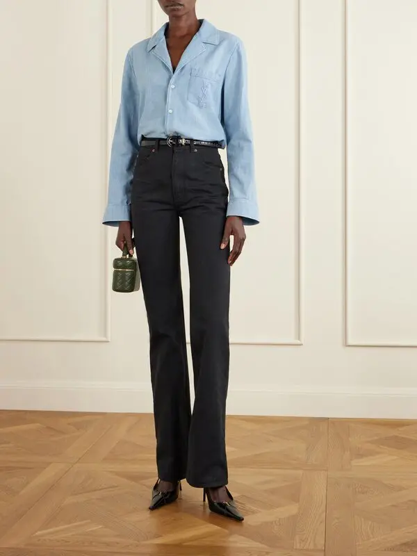 Saint Laurent 70's High-rise Straight-leg Jeans - Black