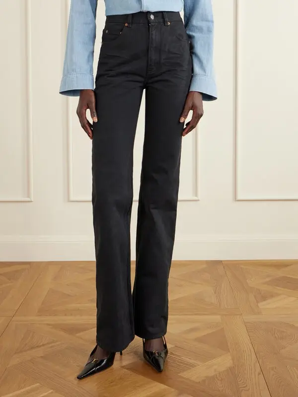 Saint Laurent 70's High-rise Straight-leg Jeans - Black