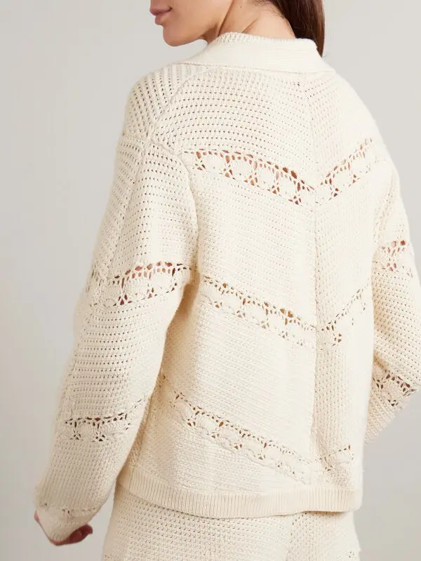Posse Dylan Crocheted Cardigan - Neutrals