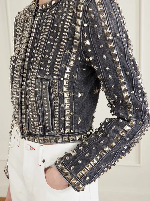 R13 Embellished Cotton-blend Jacket